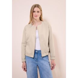 Cecil Damen Blouson, lila, Gr. XXL, unifarben, Web, Obermaterial: 56% Baumwolle, 44% Polyester; Futter: 100% Polyester, Jacken, mit Elastiksaum