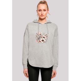F4NT4STIC Damen Kapuzenpullover "Blumenstrau&szlig; Boho", grau, Gr. XS, Obermaterial: 100% Baumwolle, Pullover, Premium Qualit&auml;t