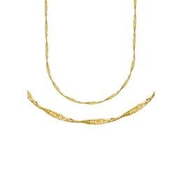 Firetti Damen Goldkette "Schmuck Geschenk Gold 333 Singapur, ca. 1,4 mm breit", 45, Gelbgold 333, B: 1,4mm, gold, Gelbgold 333, B:1,4mm, Halsketten,