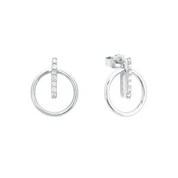 Amor Damen Paar Ohrstecker "2026204", 10mm, Silber 925 (Sterlingsilber), bunt, Silber 925 (Sterlingsilber), Ohrringe, mit Zirkonia (synth.)