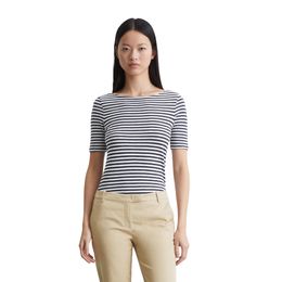 Marc O'Polo MARC O'POLO Damen T-Shirt "aus Organic Cotton-Jersey", blau, Basic, Gr. S, gestreift, Obermaterial: 100% Baumwolle, Shirts