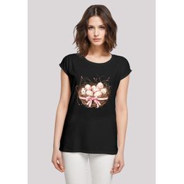 F4NT4STIC Damen T-Shirt "Osterei Nest Korb Dekor", schwarz, Gr. 4XL, Obermaterial: 100% Baumwolle, Shirts, Premium Qualität