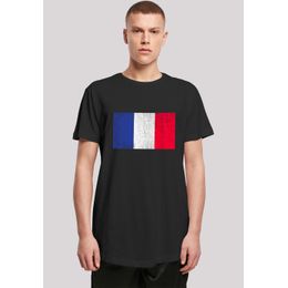 F4NT4STIC Damen T-Shirt "France Frankreich Flagge distressed", schwarz, Gr. XS, Obermaterial: 100% Baumwolle, Shirts, Print