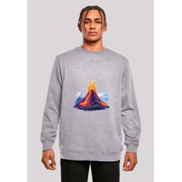 F4NT4STIC Herren Sweatshirt "Vulkanausbruch", grau, Gr. XXL, Obermaterial: 50% Baumwolle, 50% Polyester, Sweatshirts, Premium Qualit&auml;t