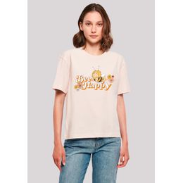 F4NT4STIC Damen T-Shirt "Die Biene Maja Bee Happy Heroes of Childhood", pink, Gr. M, Obermaterial: 100% Baumwolle, Shirts, Nostalgie, Retro, Heroes