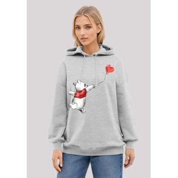 F4NT4STIC Damen Kapuzenpullover "Winnie Puuh Luftballon Disney", grau, Gr. XS, Obermaterial: 80% Baumwolle, 20% Polyester, Pullover, Premium Qualit&auml;t