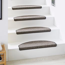 Stufenmatte ANDIAMO, B:65cm H:5mm L:28cm, grau, Obermaterial: 100% Polypropylen, Teppiche, "Skagen, Made in Netherlands", meliert, selbstklebend,