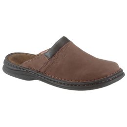 Josef Seibel Herren Clog "Max", Gr. 39, braun, Nubukleder, Schuhe, Sommerschuh, Schlappen, Urlaub, mit Konstrastnähten