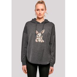 F4NT4STIC Damen Kapuzenpullover "Niedlicher Osterhase mit Ei", grau, Gr. S, Obermaterial: 100% Baumwolle, Pullover, Premium Qualit&auml;t