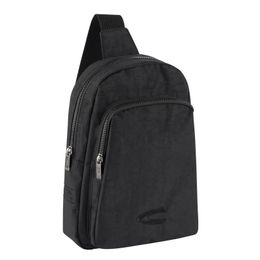 Camel Active Kinder Cityrucksack "Journey", schwarz, Nylon, aufgeraut, bestickt, clean, unifarben, Rucksäcke, vielseitiger Begleiter aus robustem