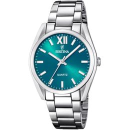 Festina Damen Quarzuhr "Boyfriend Collection", silber, Armbanduhren, Armbanduhr, Damenuhr, Edelstahlarmband