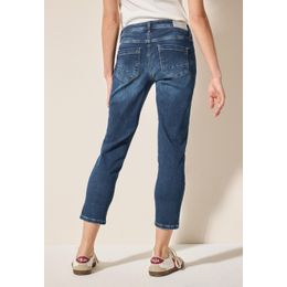Cecil Damen Comfort-fit-Jeans, blau, Gr. 36, unifarben, Jeans, 82% Baumwolle, 16% Polyester, 2% Elasthan, Jeans, Middle Waist