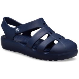 Crocs Kinder Badesandale "Classic Fisherman", Gr. 32, blau, Croslite , unifarben, Schuhe, Wassersandale, Badeschuh mit Klettverschluss