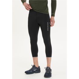 Endurance Herren Lauftights "Energy 2", schwarz, Gr. M, unifarben, 81% Polyester, 19% Elasthan, Hosen, im funktionalen Dreiviertel-Design
