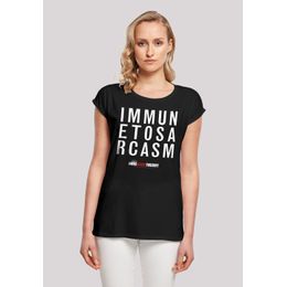 F4NT4STIC Damen T-Shirt "Big Bang Theory Immune To Sarcasm", schwarz, Gr. XS, Obermaterial: 100% Baumwolle, Shirts, Damen,Premium