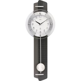 AMS Damen Funk-Pendelwanduhr "F5264", B/H/L: 24cm x 8cm x 70cm, grau, Wanduhren, Quarzuhr, Esszimmer, Wohnzimmer, Made in Germany