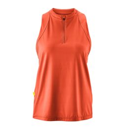 Gonso Damen Radtrikot "Adventure Jersey Sleeveless W", rot, Gr. 34, 88% Polyester (recycelt), 12% Elasthan, Trikots, Leicht, schnell trocknend,
