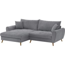 Ecksofa MR. COUCH, B:246cm H:71cm T:170cm, grau, Novaclean Avanti (100% Polyester), Wohnzimmer, Sofas, "Blackburn II L-Form", Wahlweise mit