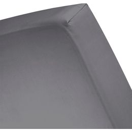 Spannbettlaken Cinderella, B:90cm L:200cm, grau, Satin, Obermaterial: 100% Baumwolle, Bettlaken, "Sundays Satin f&uuml;r 25 cm H&ouml;he", mit Rundumgummizug