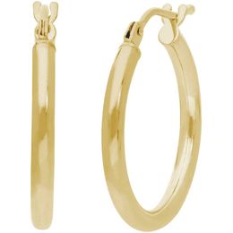 Firetti Damen Paar Creolen "Schmuck Geschenk Gold 585 Ohrschmuck Ohrringe", 15mm, Gelbgold 585, gold, Gelbgold 585, Ohrringe