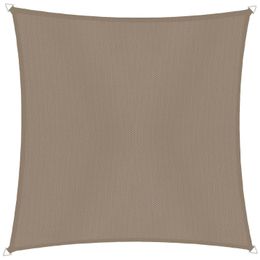 Sonnensegel Windhager, B:400cm T:400cm, grau, Polyester, Sonnensegel, "Cannes Quadrat", 4x4m, taupe
