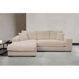 Ecksofa WERK2, B:286cm H:84cm T:184cm, grau, 100% Polyester, Wohnzimmer, Sofas, "Eden modern und zeitlos, geschmackvolles Sofa, Breite 286cm,