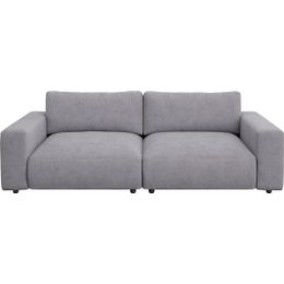 Big-Sofa Musterring, B:252cm H:81cm T:124cm, silber, Flachgewebe FLORIS (100% Polyester);Flachgewebe VALMONT (60% Baumwolle/ 40% Leinen);Microfaser