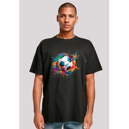 F4NT4STIC Herren T-Shirt "Bunte Fußball Grafik", schwarz, Gr. XL, Obermaterial: 100% Baumwolle, Shirts, Premium Qualität