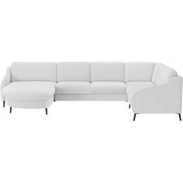Sit & More Wohnlandschaft SIT & MORE, B:372cm H:90cm T:227cm, silber, 100% Polyester, Sofas, "Soul U-Form", wahlweise mit Bettfunktion und Schubkasten