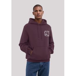 F4NT4STIC Herren Kapuzenpullover "Smiley Originals Punk Drippy Streetwear Graphic", rot, Gr. XS, Obermaterial: 80% Baumwolle, 20% Polyester,
