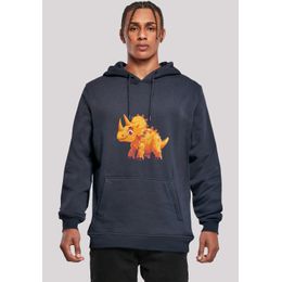 F4NT4STIC Herren Kapuzenpullover "S&uuml;&szlig;er Triceratops Dinosaurier", blau, Gr. XS, Obermaterial: 65% Baumwolle, 35% Polyester, Pullover, Premium Qualit&auml;t