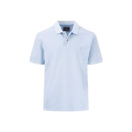 Fynch-Hatton Herren Poloshirt, blau, Gr. S, unifarben, Jersey, Obermaterial: 95% Baumwolle, 5% Elasthan, Shirts