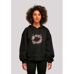 F4NT4STIC Damen Sweatshirt "Rosa Fr&uuml;hlings Blumenkranz Dekor", schwarz, Gr. 4XL, Obermaterial: 100% Baumwolle, Sweatshirts, Premium Qualit&auml;t