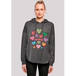 F4NT4STIC Damen Kapuzenpullover "Muttertag Mama Herzen", grau, Gr. XS, Obermaterial: 100% Baumwolle, Pullover, Premium Qualit&auml;t