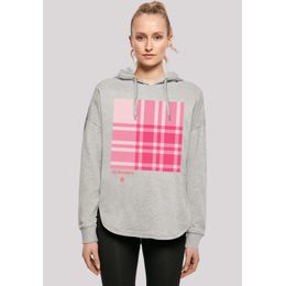 F4NT4STIC Damen Kapuzenpullover "Karo Pink", grau, Gr. M, Obermaterial: 100% Baumwolle, Pullover, Print