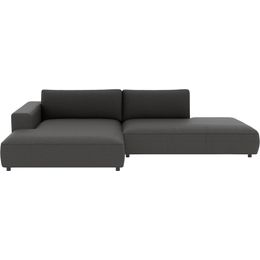 Ecksofa Musterring, B:330cm H:81cm T:190cm, grau, 100% Polyester, Wohnzimmer, Sofas, "Lucia", verschiedene Farben, großer Longchair mit Armlehne,