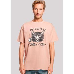 F4NT4STIC Damen T-Shirt "K&auml;tzchen You Gotta Be Kitten Me", gelb, Gr. S, Obermaterial: 100% Baumwolle, Shirts, Premium Qualit&auml;t