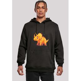 F4NT4STIC Herren Kapuzenpullover "Süßer Triceratops Dinosaurier", schwarz, Gr. L, Obermaterial: 65% Baumwolle, 35% Polyester, Pullover, Premium