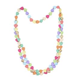 Damen Lange Kette "SweetHearts", bunt, Basic, Collezione Alessandro, PTFE-Kunststoff, Halsketten, Sommerkette mit bunten Herzen