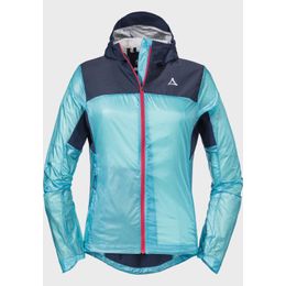 Sch&ouml;ffel SCH&Ouml;FFEL Damen Outdoorjacke "Hybrid Jkt Flow Trail L", blau, Gr. 38, Oberstoff : Aussenmaterial: 100% Nylon (Membran: Polyurethan) Oberstoff