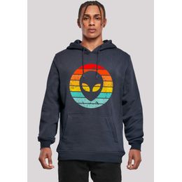 F4NT4STIC Herren Kapuzenpullover "Alien Retro Sonnenuntergang", blau, Gr. XXL, Obermaterial: 65% Baumwolle, 35% Polyester, Pullover, Premium Qualit&auml;t