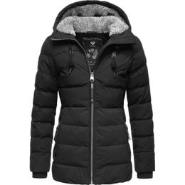 Ragwear Damen Winterjacke "Quantic", schwarz, Gr. L, Obermaterial 1: 78% Polyester, 13% Baumwolle, 9% Nylon; Obermaterial 2: 100% Polyester;