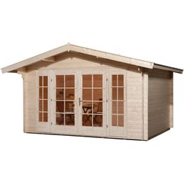 Gartenhaus Weka, beige, Massivholz, Gartenh&auml;user, "Weekendhaus 137 Gr.1, 45 mm, V60"