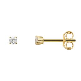 ONE ELEMENT Damen Paar Ohrhänger "0.10 ct Diamant Brillant Ohrringe Ohrstecker aus 585 Gelbgold", Damen, 0,1, Diamanten Gelbgold 585 Gold, gold,