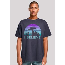 F4NT4STIC Damen T-Shirt "I BELIEVE UFO Alien Raumschiff Retro", blau, Gr. M, Obermaterial: 100% Baumwolle, Shirts, Premium Qualit&auml;t
