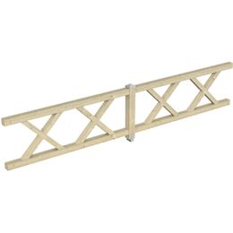 Skan Holz Br&uuml;stungsgel&auml;nder SKANHOLZ, H:84cm L:465cm, beige, Gel&auml;nder, "Andreaskreuz"