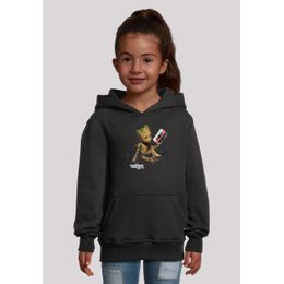 F4NT4STIC Jungen Kapuzenpullover "Marvel Guardians Of The Galaxy Vol2 Groot Tape", schwarz, Gr. 110, Obermaterial: 65% Baumwolle, 35% Polyester,