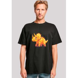 F4NT4STIC Damen T-Shirt "S&uuml;&szlig;er Triceratops Dinosaurier", schwarz, Gr. S, Obermaterial: 100% Baumwolle, Shirts, Premium Qualit&auml;t