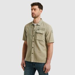 PME-Legend PME LEGEND Herren Kurzarmhemd "Short Sleeve Shirt Ctn linen", schwarz, Gr. XXL, unifarben, Web, Obermaterial: 65% Baumwolle, 35% Leinen, Hemden, mit