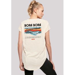 F4NT4STIC Damen T-Shirt "Bora Bora Leewards Island", beige, Gr. XS, Obermaterial: 100% Baumwolle, Shirts, Print